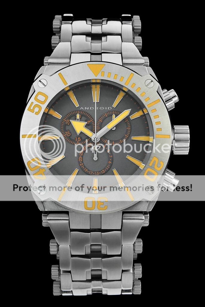 Android Millipede AD571BRG 48MM Chronograph Swiss Quartz Analog Grey ...